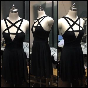 ariesmoon89 | Dresses | Inverted Pentagram Cut Out Mini Dress | Poshmark